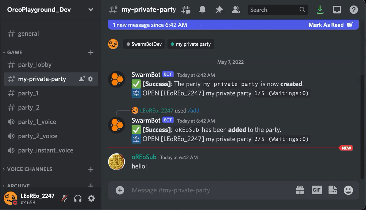 SwarmBot | Disocrd用パーティー管理Bot